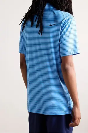 Nike Tour Striped Drifit Golf Polo Shirt