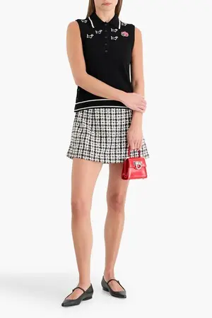 Thom Browne Embroidered Wool Polo Shirt