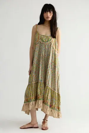 MAGNOLIA PEARL Piecewise Sydni Midi Sundress