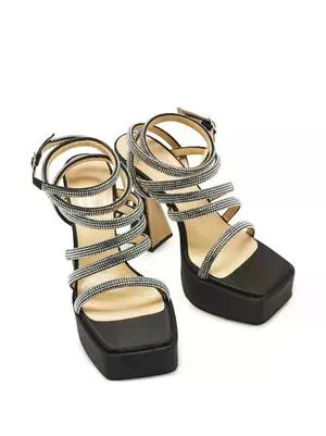 Mach & Mach Sydney Heeled Sandals - Black