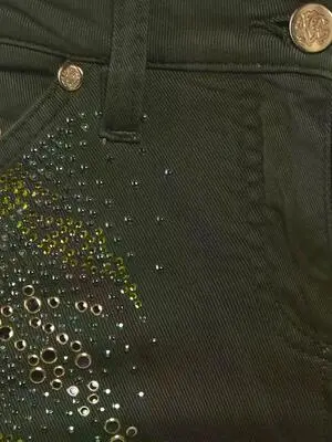 Roberto Cavalli Rhinestone Embellished Skinny Jeans - Green