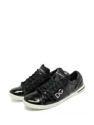 Dolce & Gabbana Dg Logo Patent Leather Sneakers