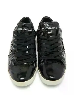 Dolce & Gabbana Dg Logo Patent Leather Sneakers