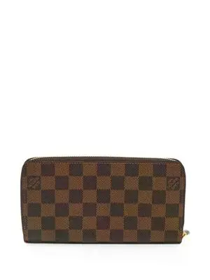 LOUIS VUITTON 2014 Zippy Damier Ebene Wallet - Brown