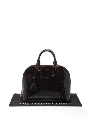 LOUIS VUITTON Alma Pm Monogram Vernis Handbag - Brown