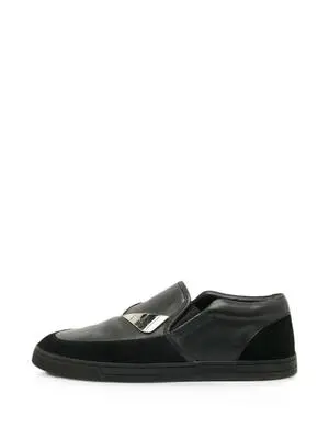 Fendi Leather Slip-on Sneakers