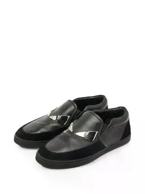 Fendi Leather Slip-on Sneakers