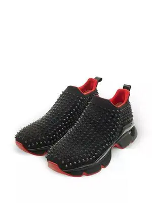 CHRISTIAN LOUBOUTIN Studded Sock Sneakers - Black