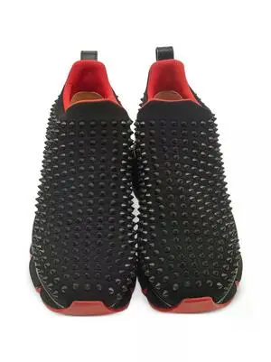 CHRISTIAN LOUBOUTIN Studded Sock Sneakers - Black