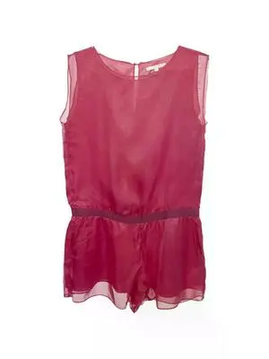 Maje Sheer Silk Playsuit