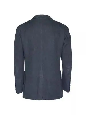 Ermenegildo Zegna Herringbone-pattern Single-breasted Blazer