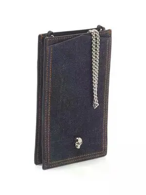 Alexander McQueen Skull Denim Phone-case Pouch