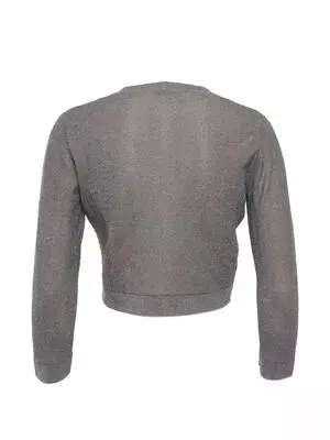 Prada Lurex-knit Cotton Cardigan