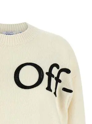 Off-White Bookish Shared" Embroidered Wool Sweater - Multicolor