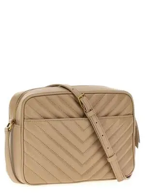 Saint Laurent Lou Matelassé Leather Crossbody Bag - Cream