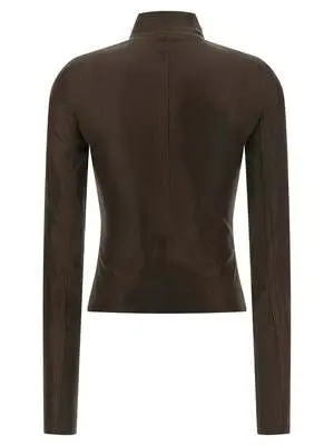 Rick Owens Gary Leather Jacket - Brown