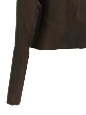Rick Owens Gary Leather Jacket - Brown