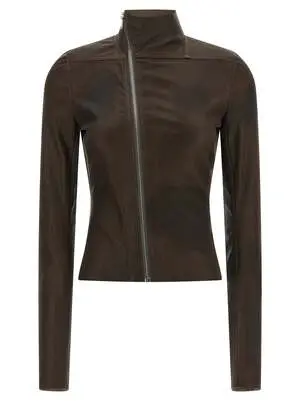 Rick Owens Gary Leather Jacket - Brown