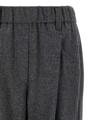 Brunello Cucinelli Wool And Cashmere Trousers - Gray