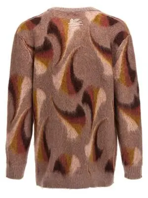 Etro Patterned Mohair Blend V-neck Cardigan - Multicolor