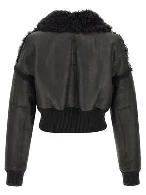Rick Owens Flight Jkt Cropped' Bomber Jacket