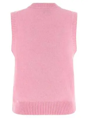 GANNI Strawberry & Daisy Knit Vest - Pink