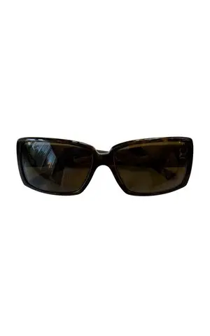 DEAR CLEMENTINE VINTAGE Chanel Crystal Embellished Tortoise Sunglasses - Brown