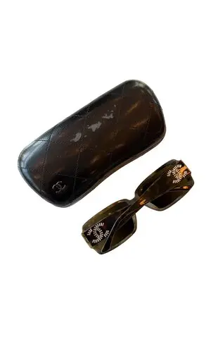 DEAR CLEMENTINE VINTAGE Chanel Crystal Embellished Tortoise Sunglasses