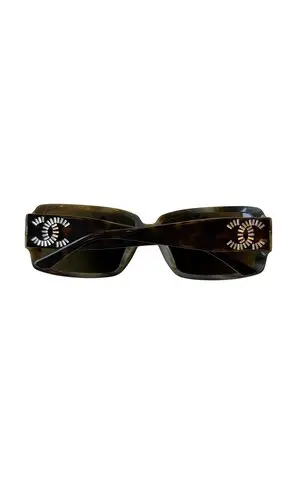 DEAR CLEMENTINE VINTAGE Chanel Crystal Embellished Tortoise Sunglasses