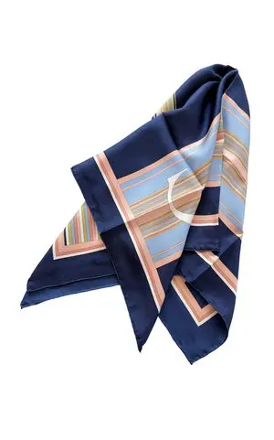 DEAR CLEMENTINE VINTAGE Christian Dior 1970s Striped Silk Scarf