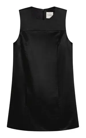 POSSE Chester Cotton-Silk Shift Mini Dress