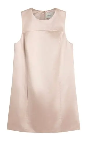 Posse Chester Cotton-silk Shift Mini Dress - Light Pink