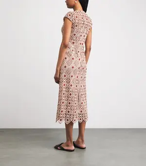 ME+EM Graphic Lace Midi Dress