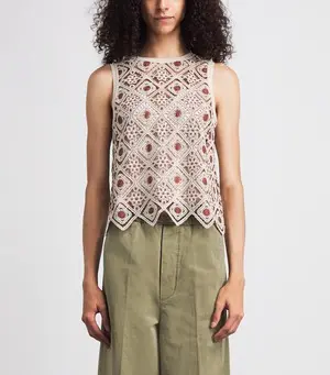 ME+EM Geometric Crochet Top