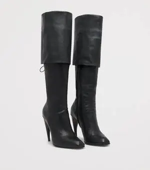 Alexander McQueen Leather Horn Knee-high Boots