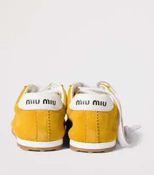Miu Miu Suede Lace-up Sneakers
