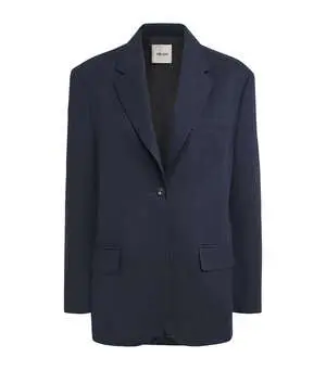 ME+EM Single Breasted Linen-blend Blazer