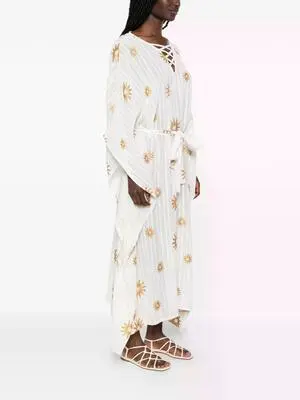 Sundress Lavande Sun-print Lace-up Kaftan