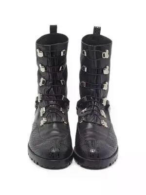 CHRISTIAN LOUBOUTIN Chain-strap Detail Combat Boots
