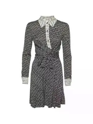Diane Von Furstenberg Logo-print Wrap Midi Dress