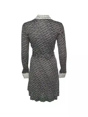 Diane Von Furstenberg Logo-print Wrap Midi Dress