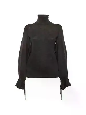 Fendi Dark Wool Turtleneck Sweater