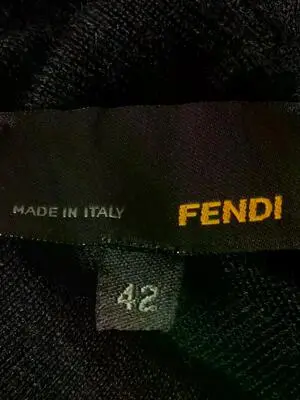 Fendi Dark Wool Turtleneck Sweater