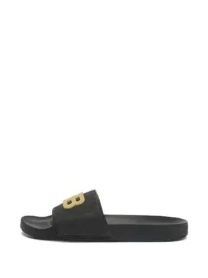 Balenciaga Logo Detail Slides - Black
