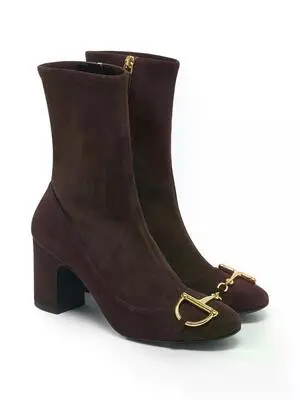 Gucci Horsebit Suede Ankle Boots