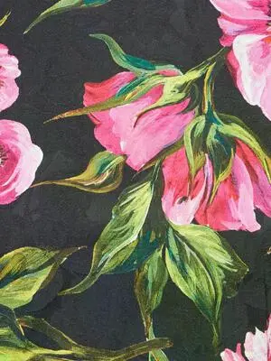 Dolce & Gabbana Jacquard Floral Print Midi Dress