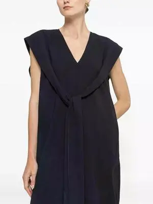 NISSA Scarf Detail Relaxed Midi Dress