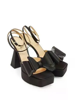 Mach & Mach Embellished Platform Sandals - Black