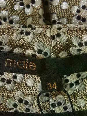 Maje Silver-tone Floral Jacquard Trousers