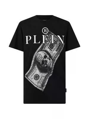 Philipp Plein Jersey T-shirt Dollar - Black